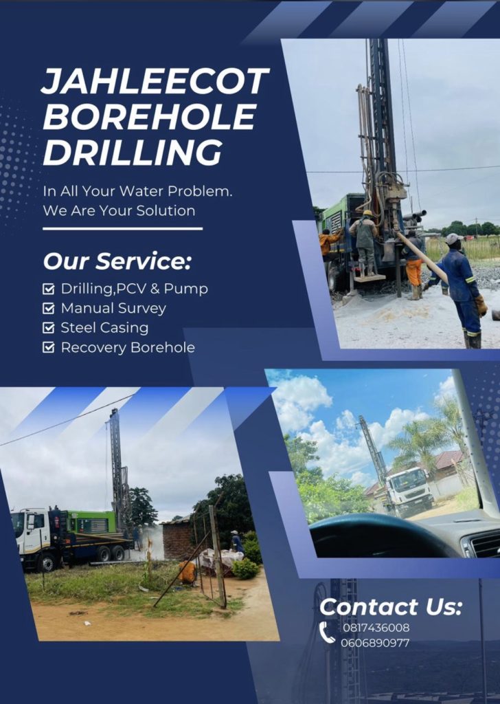 JAHLEECOT BOREHOLE DRILLING - Boboza